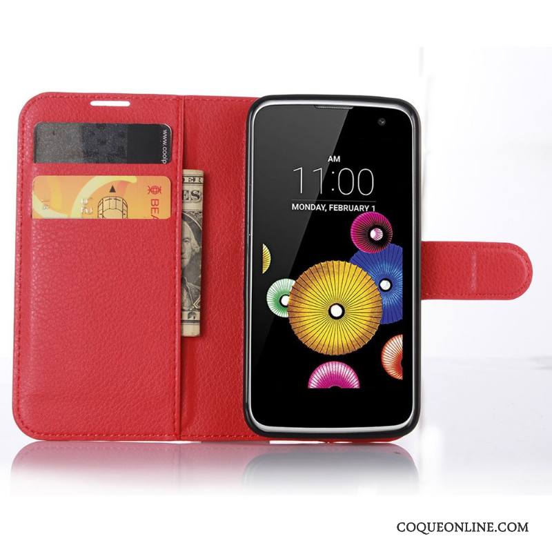Lg K4 Étui Téléphone Portable Coque De Téléphone Noir Portefeuille Étui ...